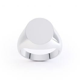 Platinum Oxford Oval Signet Ring | Custom Engraved - Hancocks